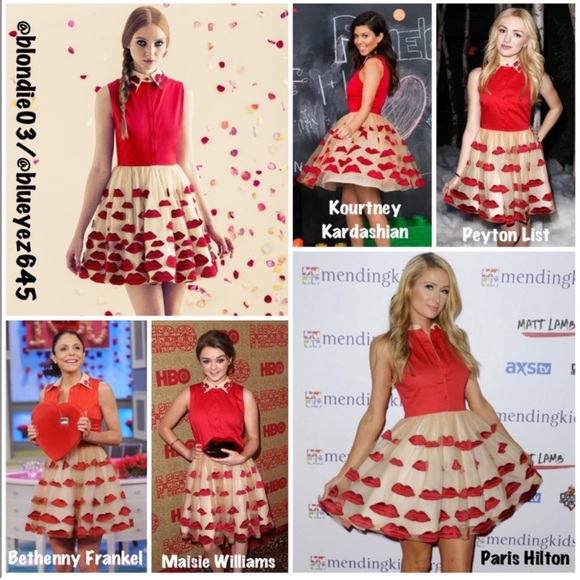 Alice + Olivia | Dresses | Alice Olivia Pout Lips Dress 6 | Poshmark